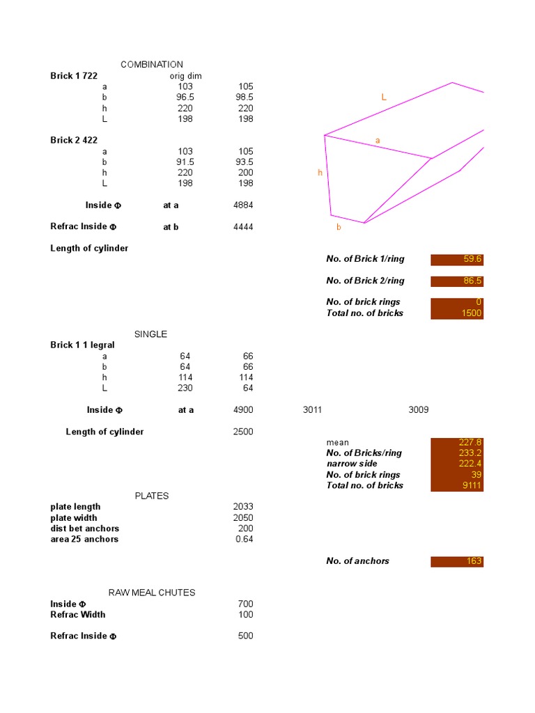 Brick Calc | PDF | Ceramics | Materials