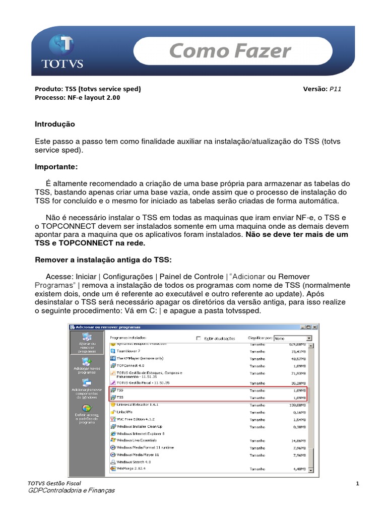 Como Fazer - Instação e Configuração Do TSS | PDF | Protocolo de ...