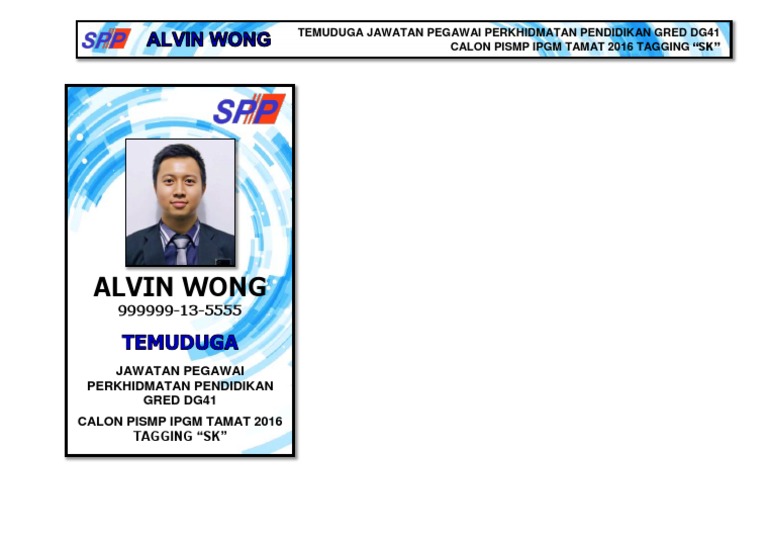 Template Fail Temuduga SPP DG41 | PDF