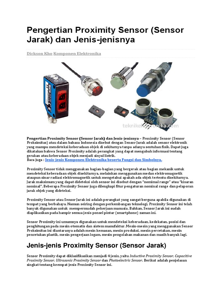 Proximity Sensor: Cara Kerja, Fungsi, Dan Jenis ATS, 52% OFF Proximity Sensor: Cara Kerja, Fungsi, Dan Jenis ATS, 52% OFF