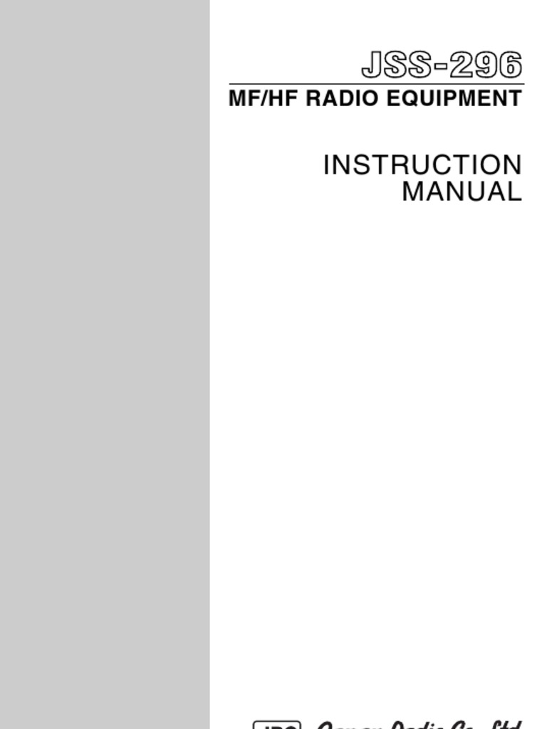 JRC JSS-296 User | PDF | Information And Communications Technology ...