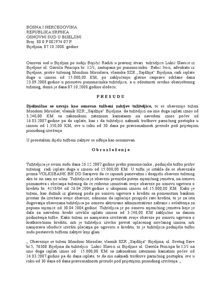 Isplata Duga | PDF