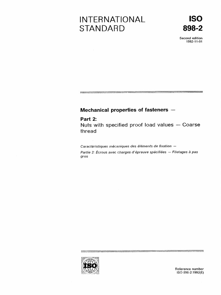 Din en Iso-898-2 PDF | PDF