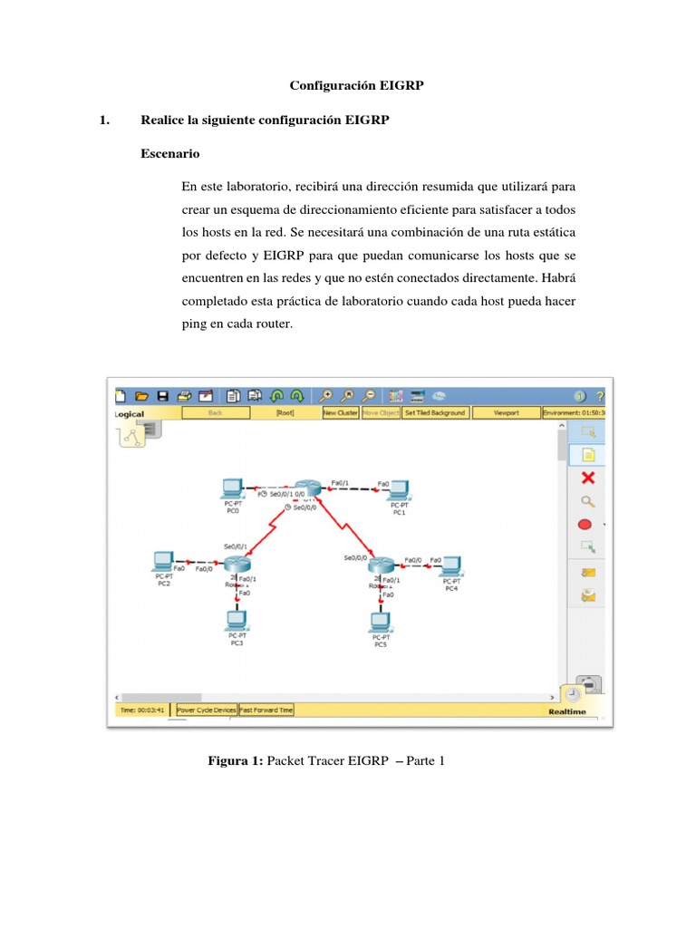 Configuración EIGRP | PDF | Enrutador (Computación) | Dirección IP