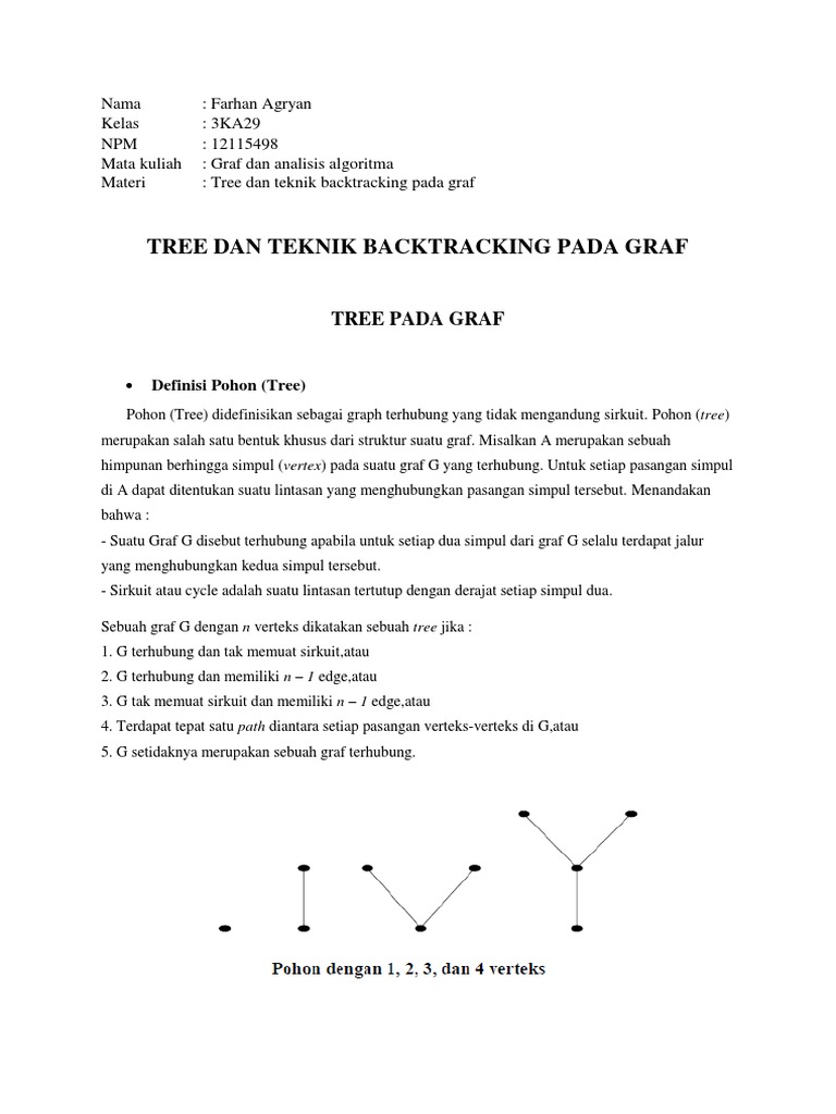 Tree Dan Teknik Backtracking Pada Graf | PDF | Metode & Bahan Ajar | Sains & Matematika