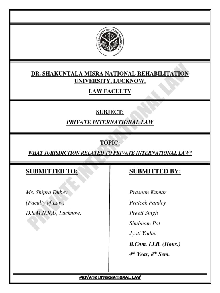 Pil PDF | PDF | International Law | Jurisdiction