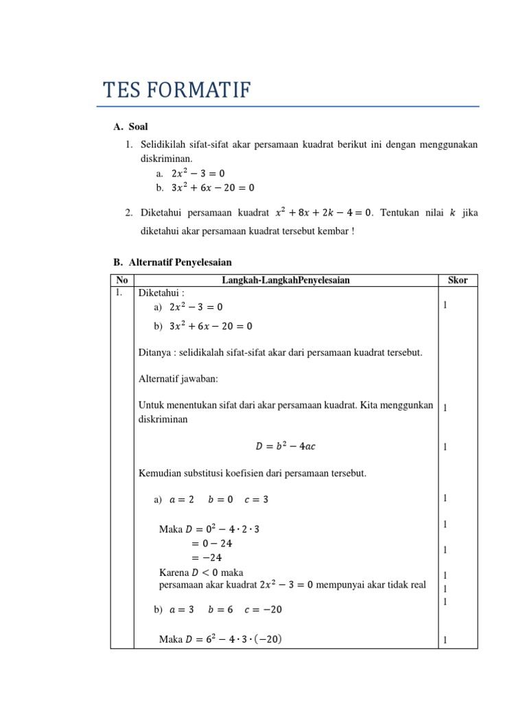 Tes Formatif | PDF