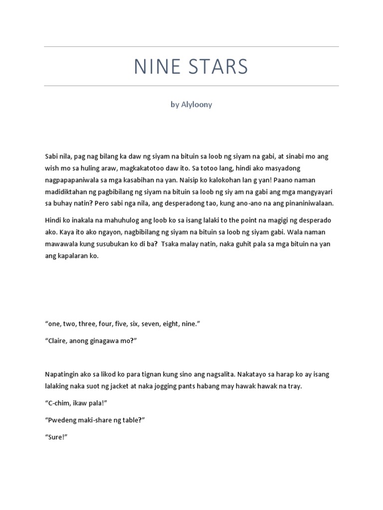 Alyloony - Nine Stars | PDF