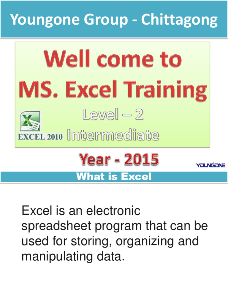 Intermediate Level | PDF | Spreadsheet | Microsoft Excel