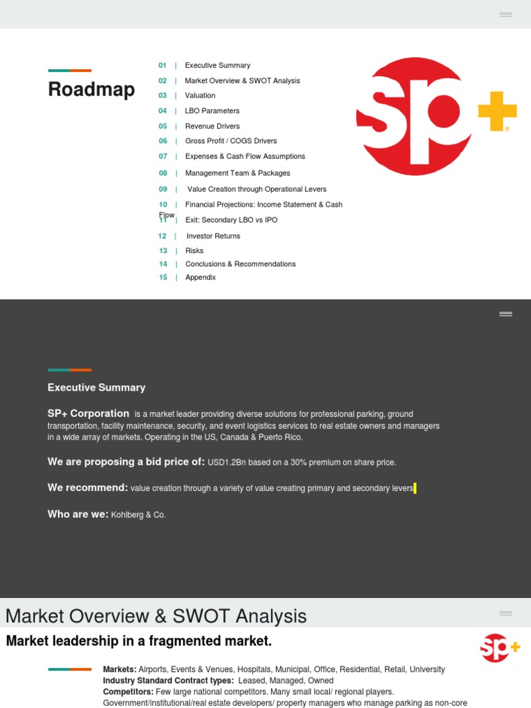 MBO Proposal - SP+ Corp - Pres18052018 - 0740 | PDF | Business | Market ...