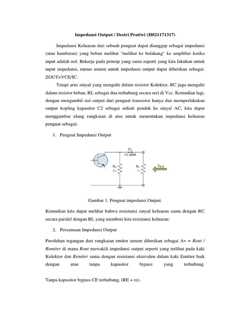 Impedansi Output | PDF