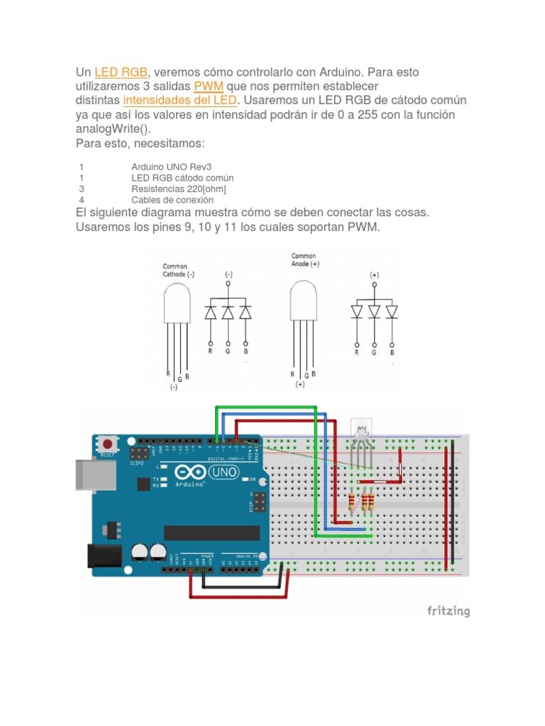 RGB Arduino | Descargar gratis PDF | Modelo de color Rgb | Color