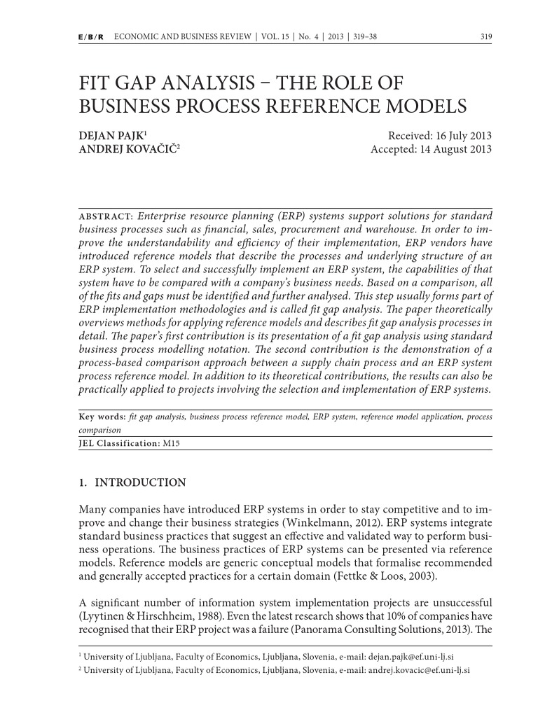 ERP Fit Gap Analysis | PDF | Enterprise Resource Planning | Conceptual Model