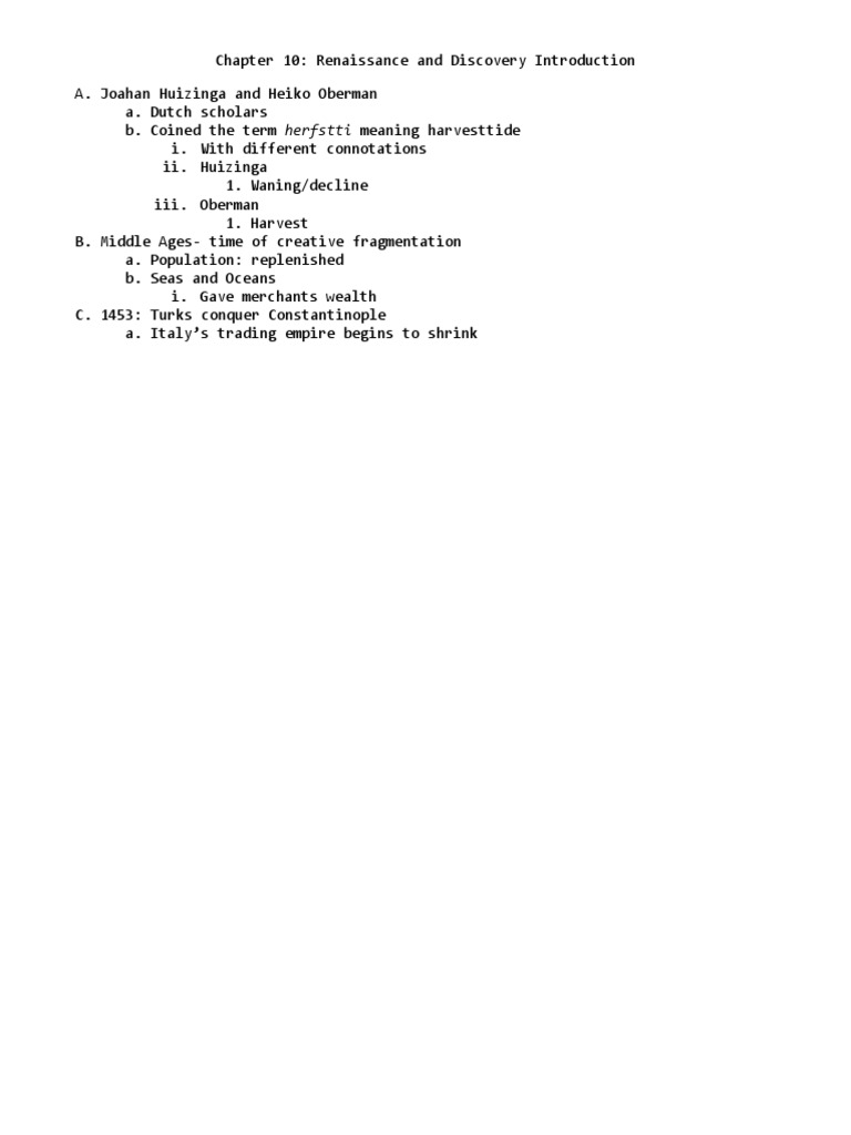 Renaissance and Discovery Overview | PDF | Classics