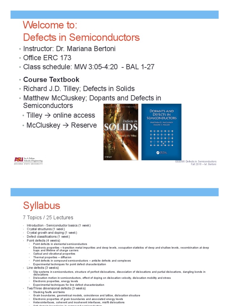 Defects In Semiconductors Pdf Semiconductors Dislocation