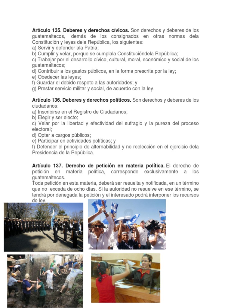 Artículo 135, 136 y 137 de La Constitucion Con Ejemplos | PDF