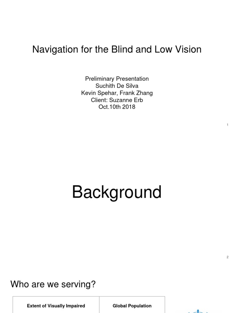 Navigation For The Blind and Low Vision | PDF | Visual Impairment | Vision