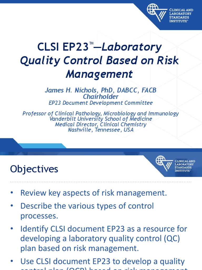 1305 - Laboratory Quality Control Based On Risk Management | PDF | Risk ...