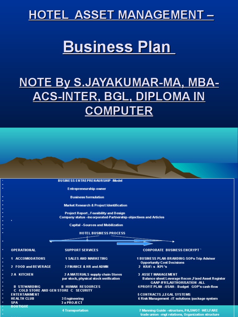 Hotel Asset Management Plan | PDF | Investment Management | Swot Analysis