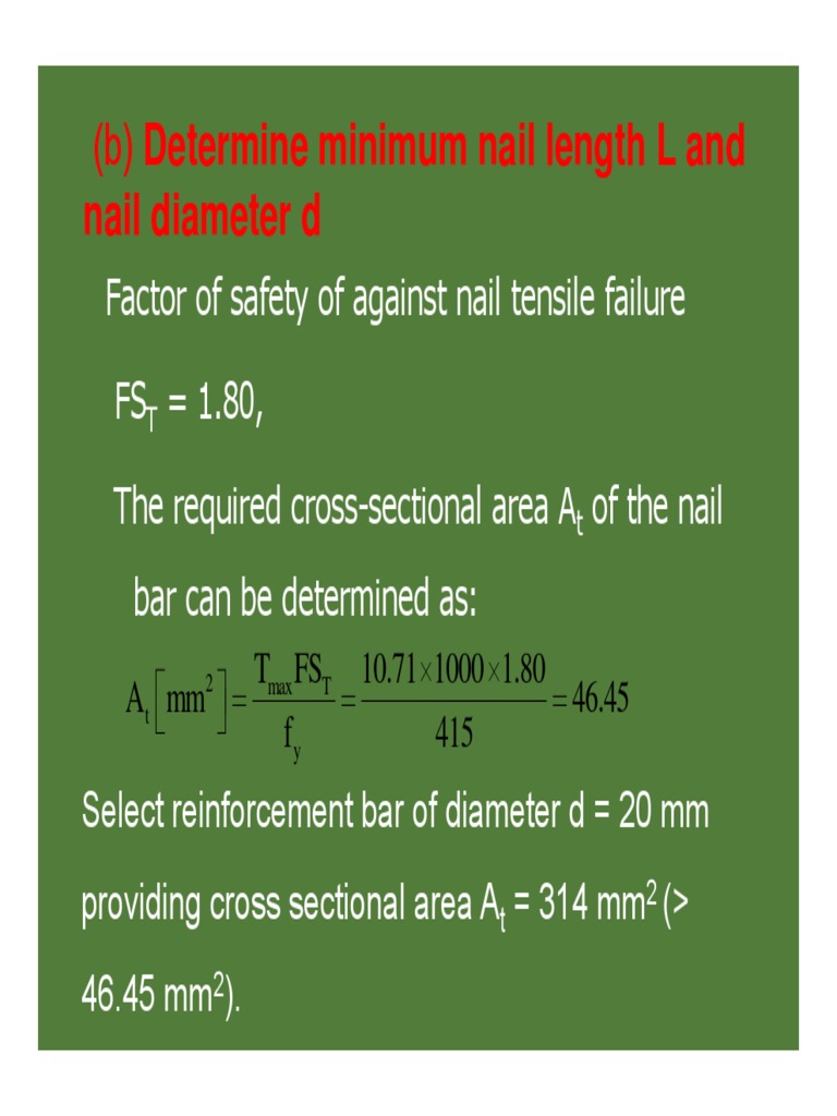 (B) Determine Minimum Nail Length L and | PDF | Structural Engineering ...