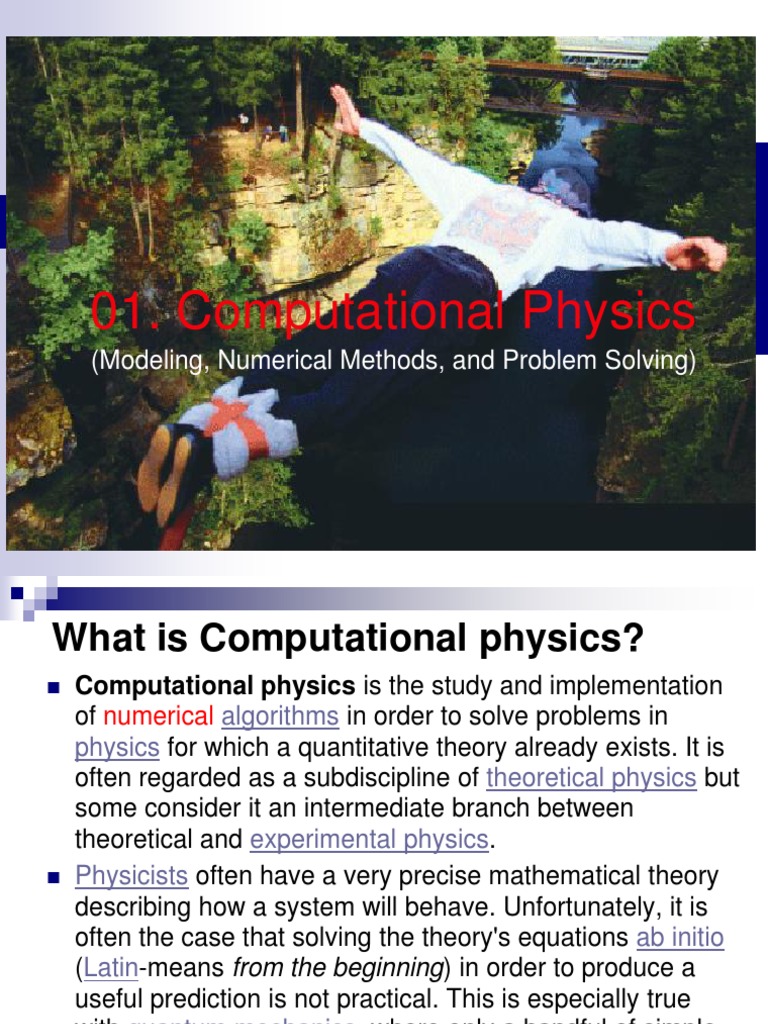 Computational Physics: (Modeling, Numerical Methods, and Problem ...
