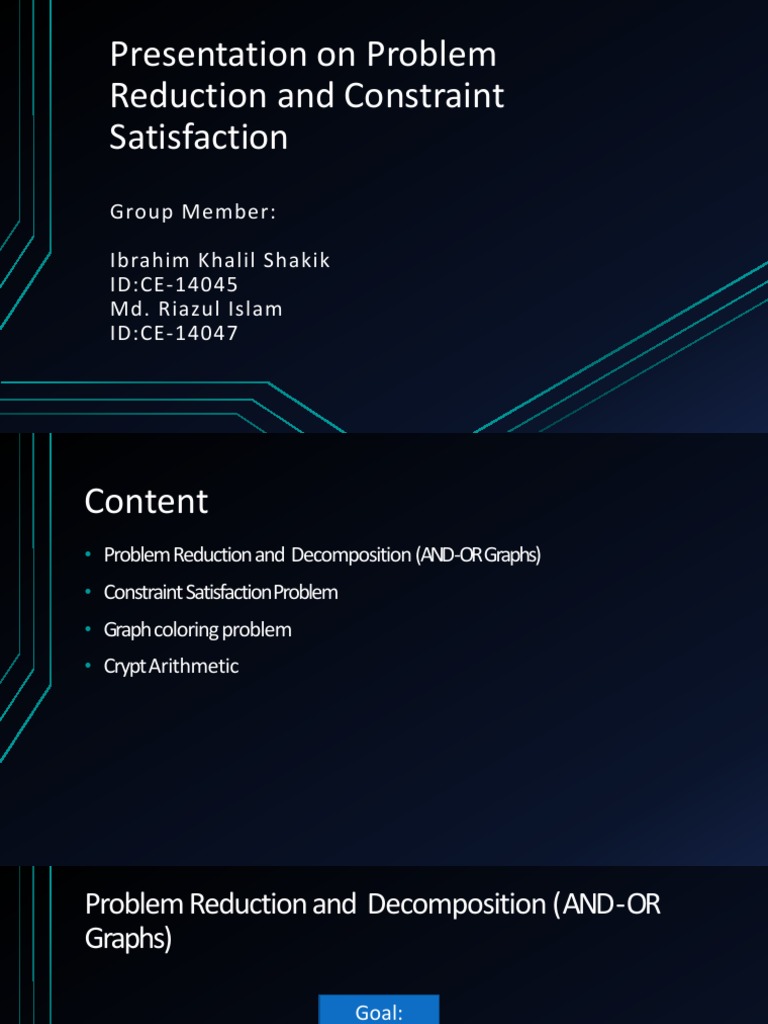 Problem Reduction And Constraint Satisfaction Techniques Pdf Mathematics Of Computing