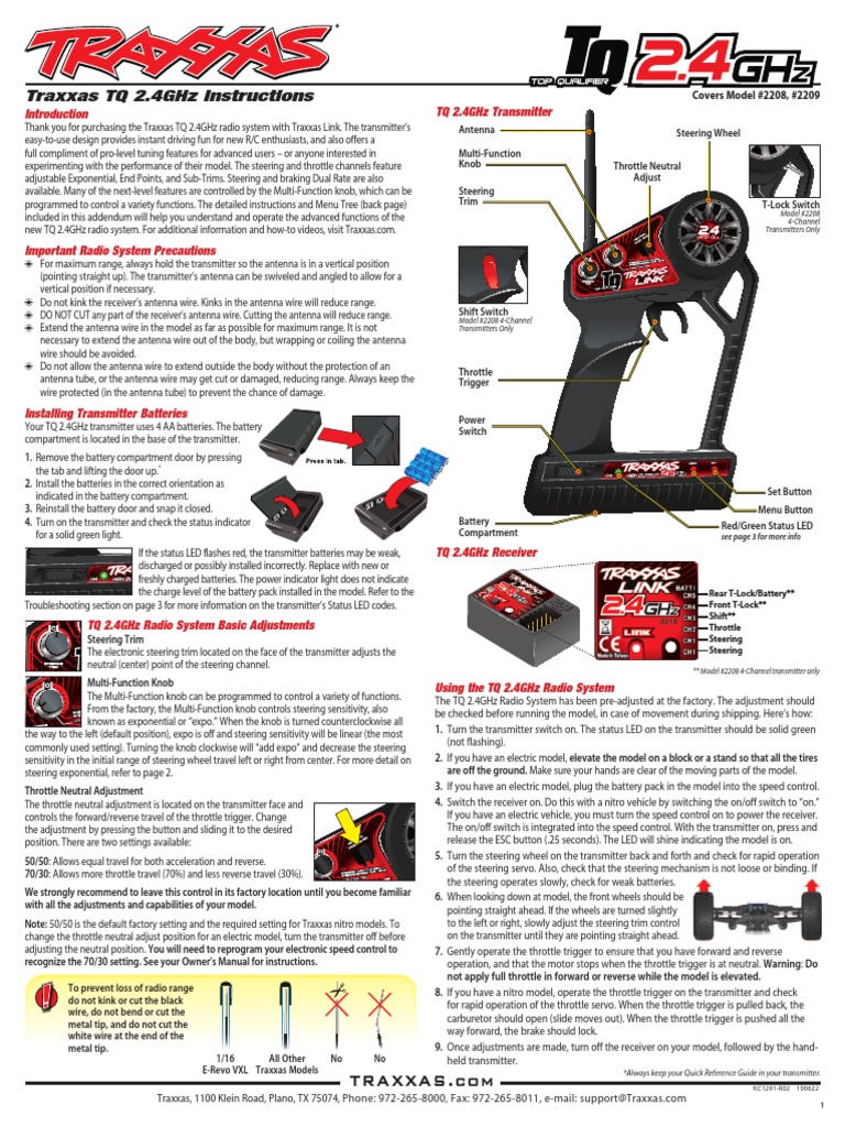 Manual Traxxas 2238-2208-2209-24GHz | Radio | Trigger (Firearms)