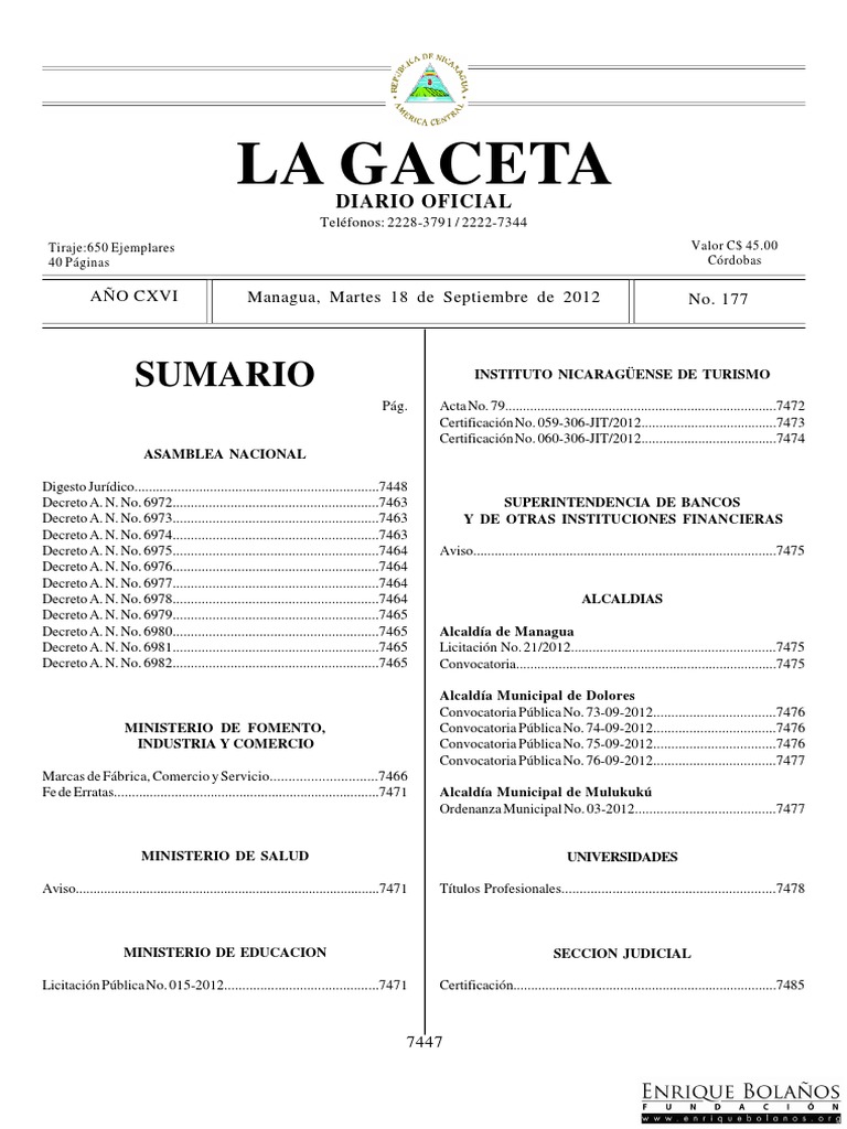 Ley 837 | PDF | Minería | Minerales