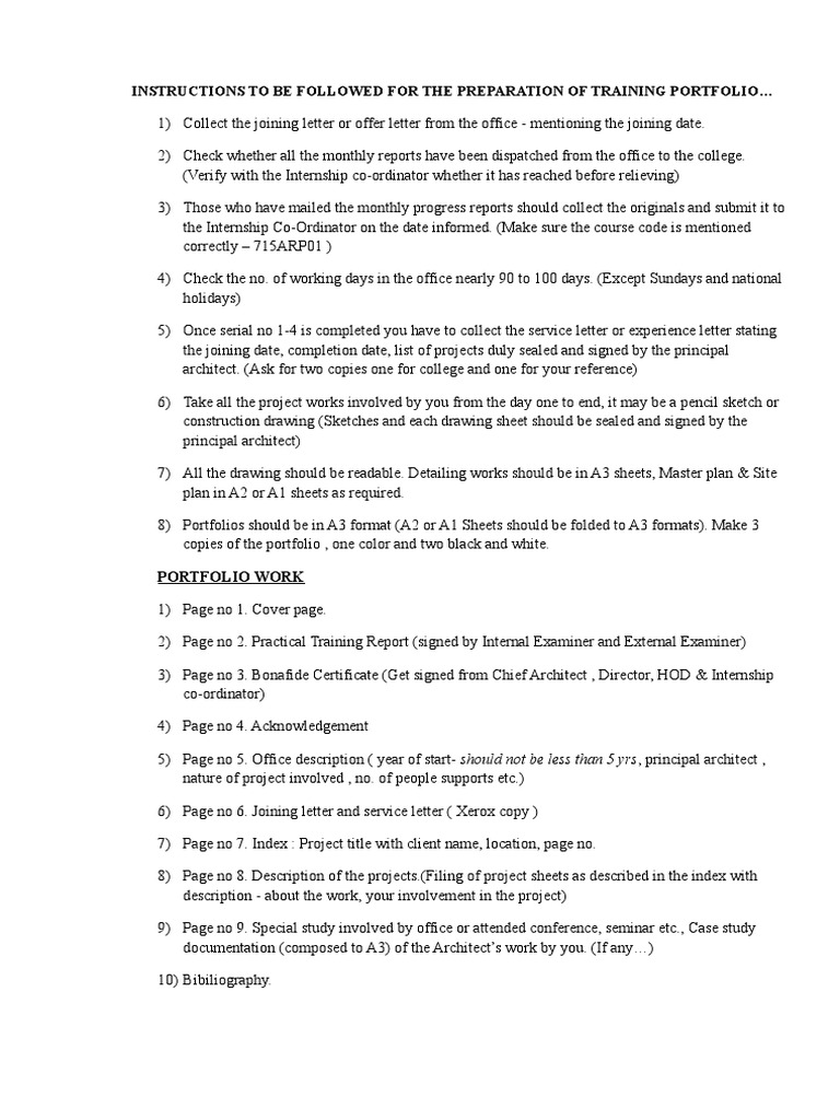 SPIHER Format For Internship Final | PDF | Architect | Business