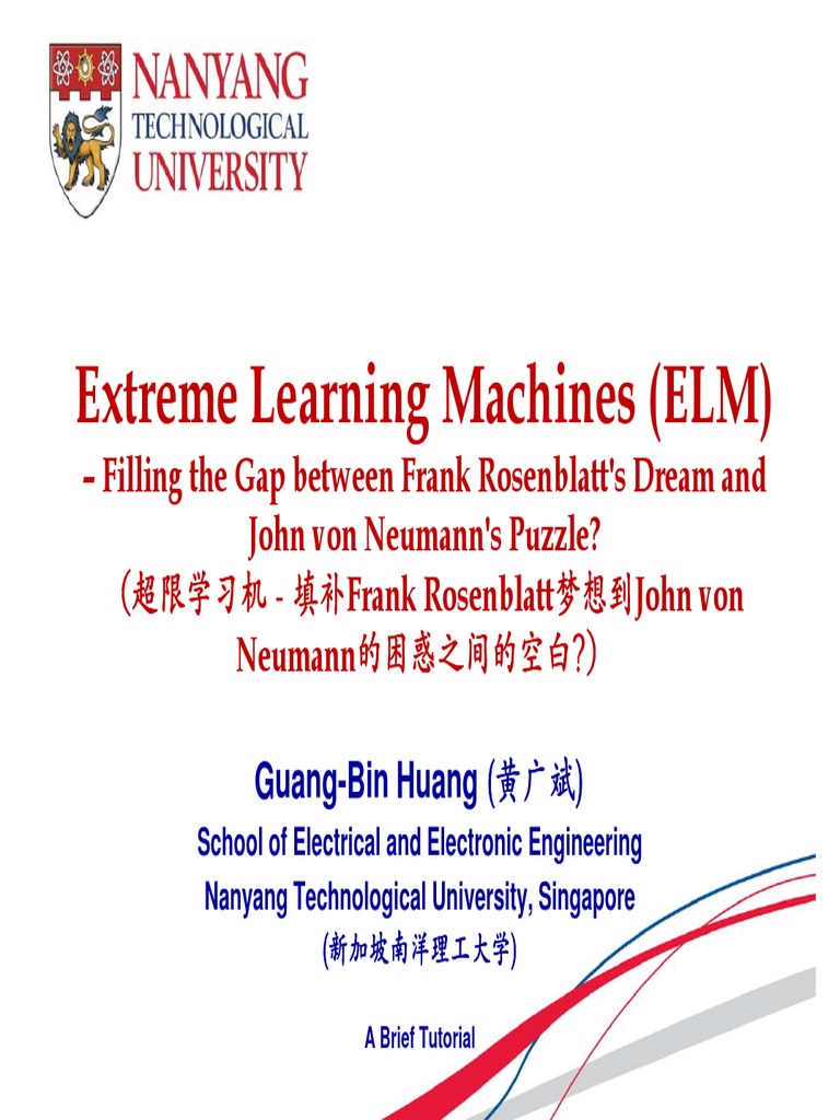 ELM Tutorial | PDF | Support Vector Machine | Systems Science