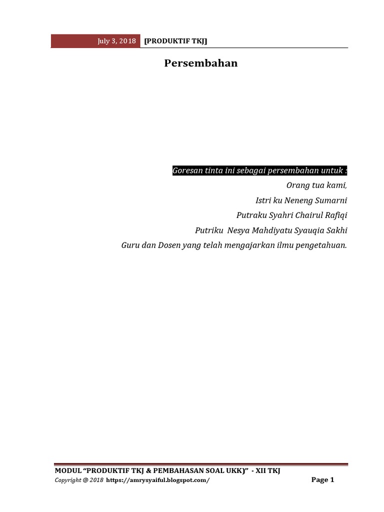 Modul Produktif TKJ (Ukk) Xii (Self) | PDF | Teknologi & Rekayasa