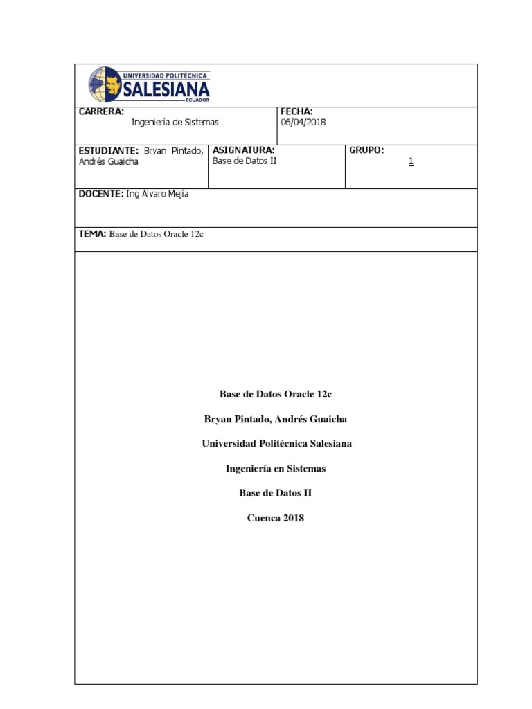 Base De Datos 2 Trabajo Investigacion PDF Tabla base De Datos SQL
