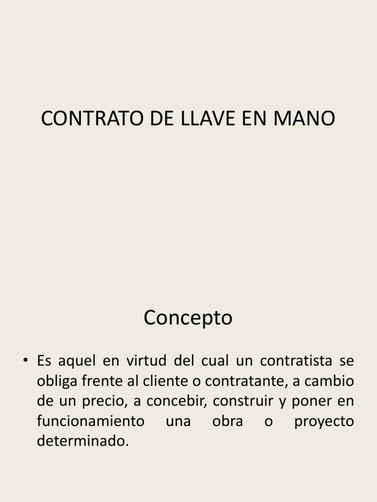 Contrato de Llave en Mano | PDF | Business