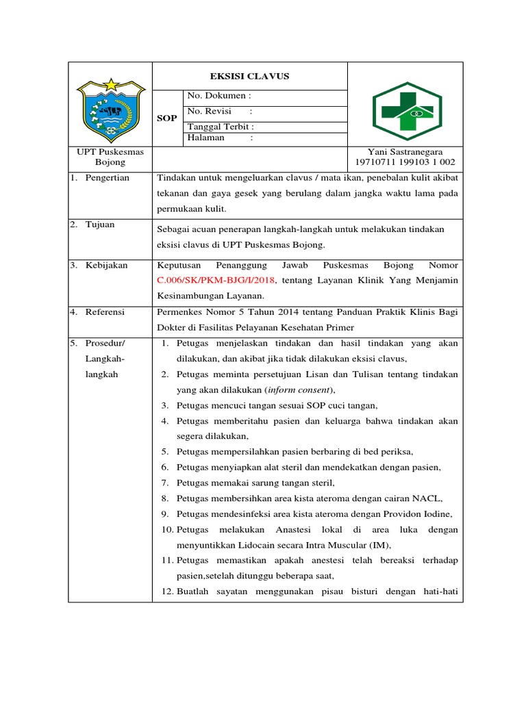 Sop Eksisi Clavus | PDF