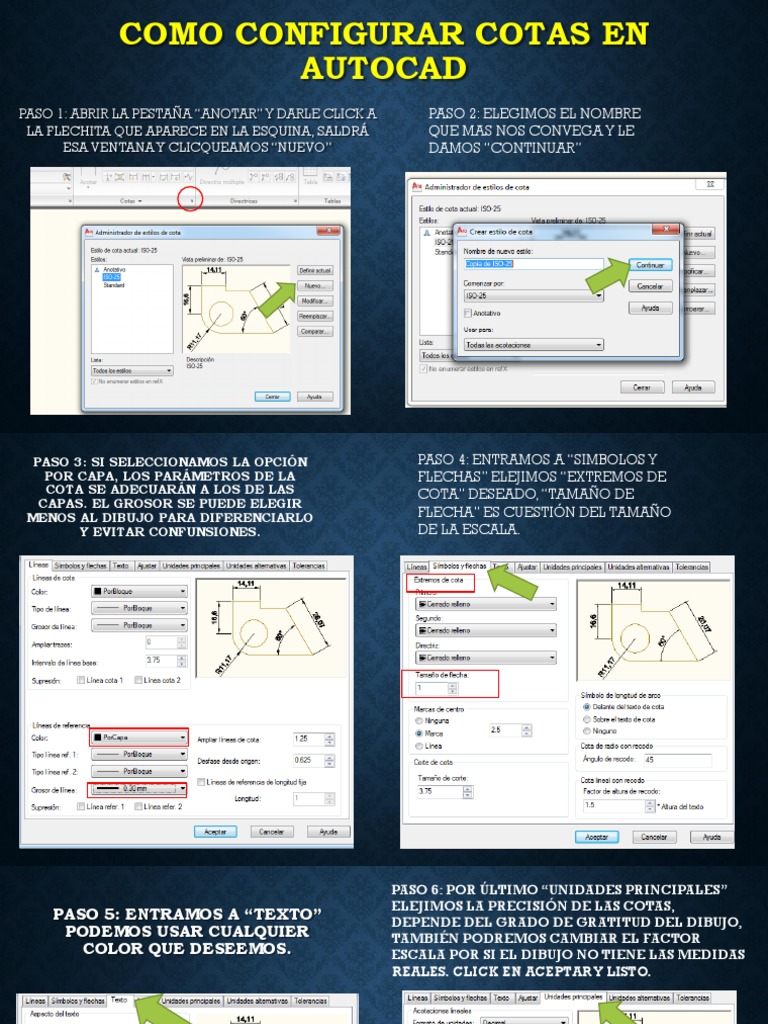 Como Configurar Cotas en Autocad | PDF