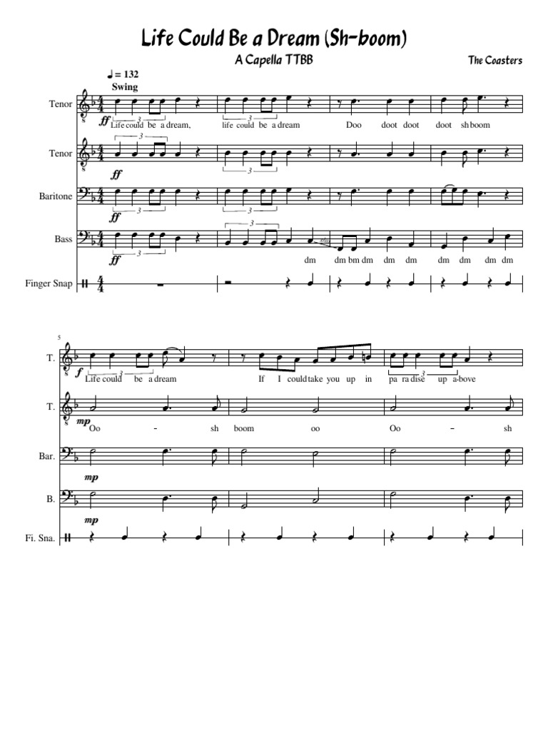 Life Could Be A Dream (Sh-Boom) | PDF | Vocal Music | Compositions