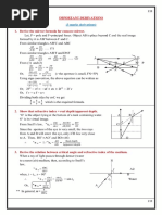 Ray Optics Formula Sheet | PDF
