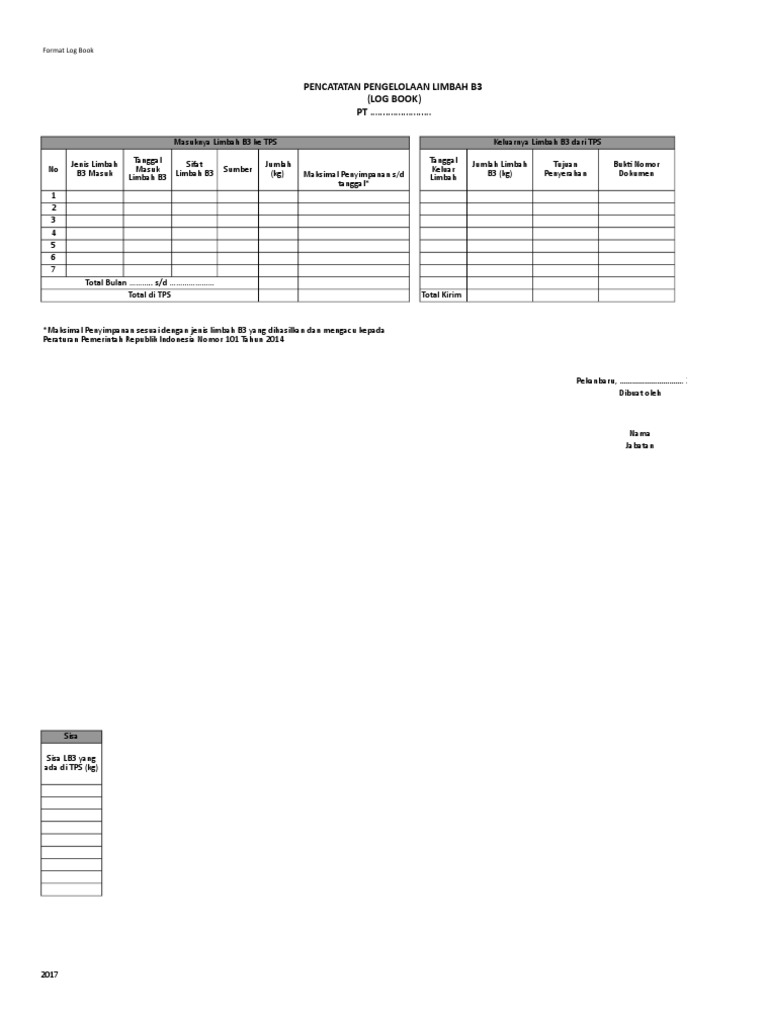 Log Book & Neraca Lb3 | PDF