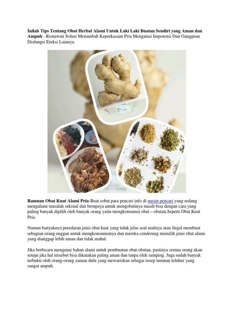 Ramuan Obat Kuat Alami Pria | PDF