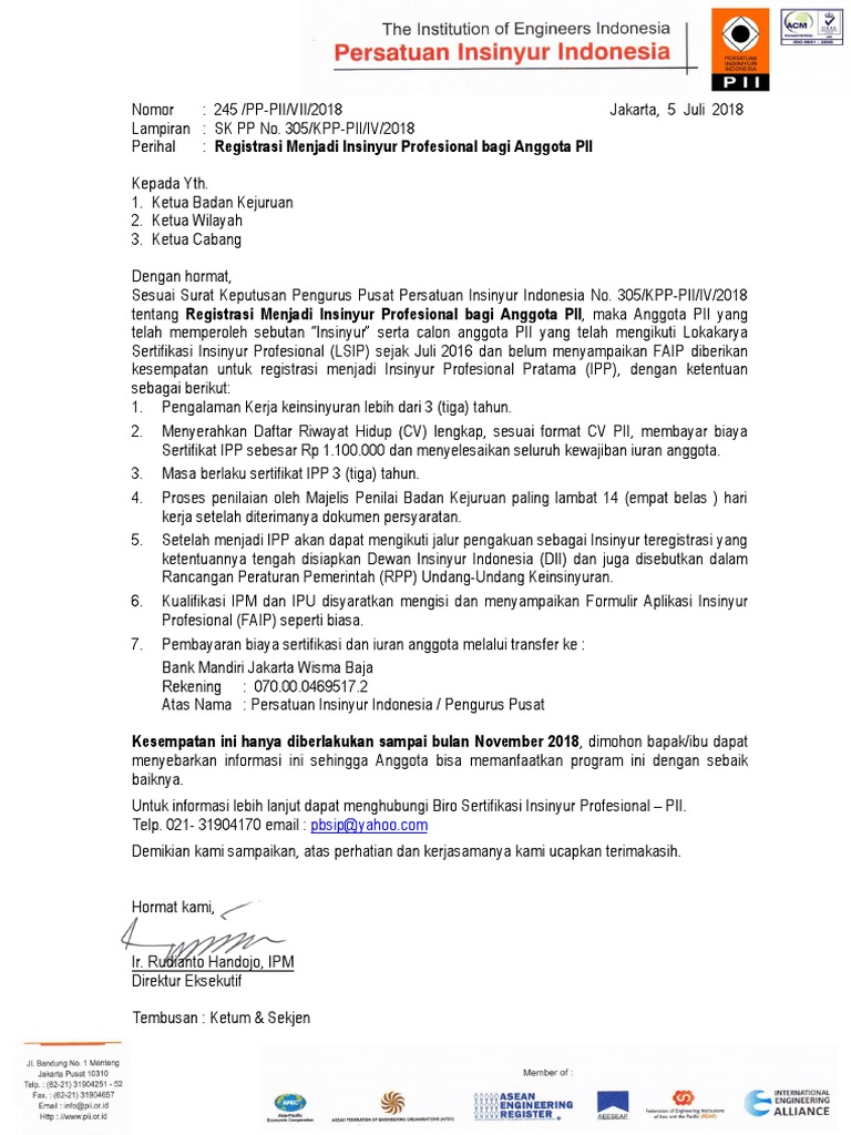 Surat Edaran PII | PDF