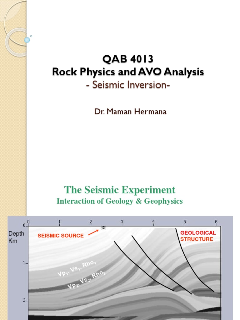Seismic Inversion PDF | PDF | Applied And Interdisciplinary Physics ...