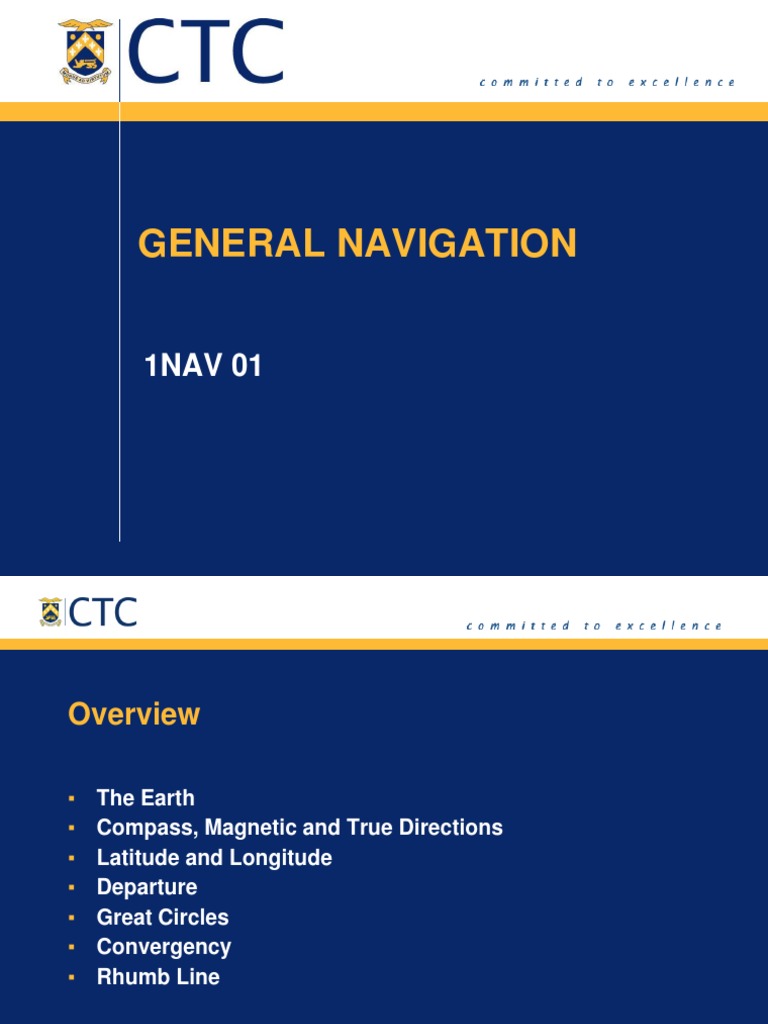 1NAV01 Direction, Distance, Great Circles and Rhumb Lines | PDF ...