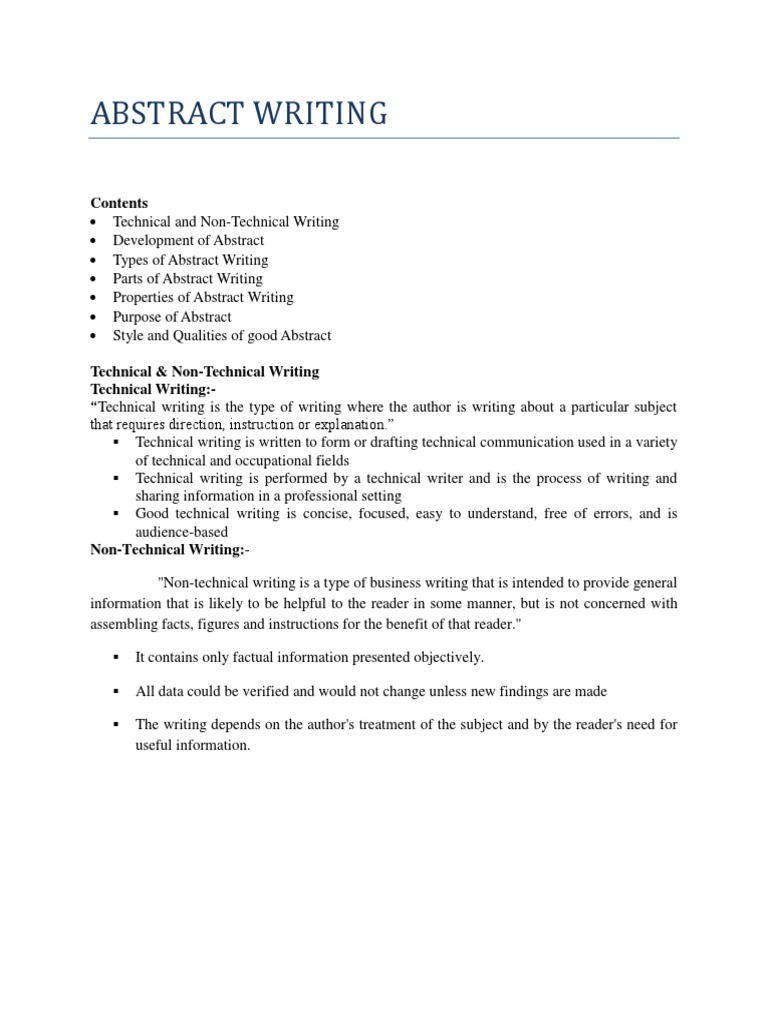 Abstract Writing | Download Free PDF | Abstract (Summary) | Justification