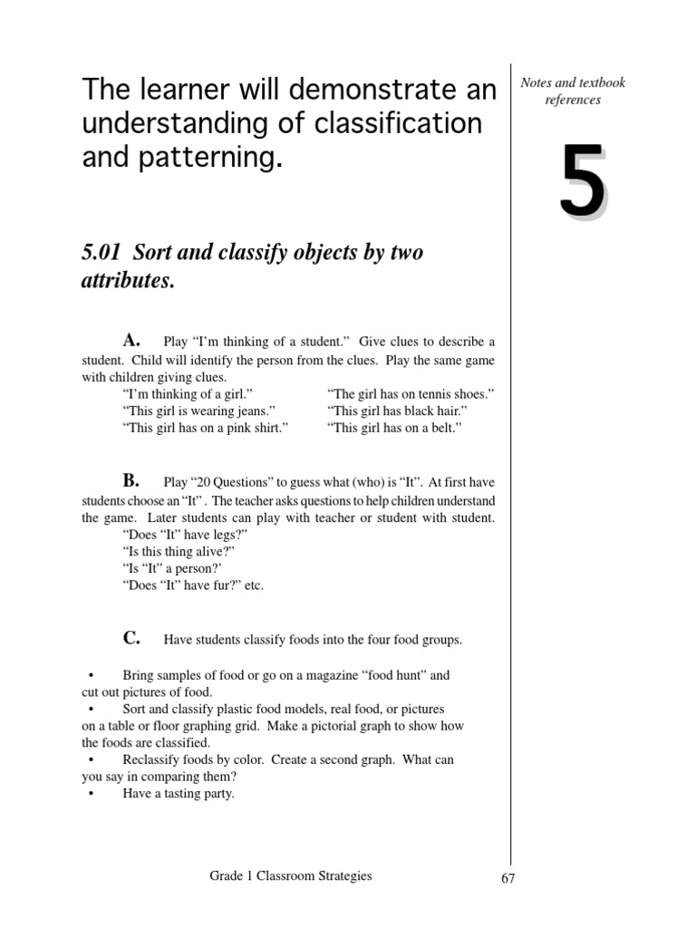 The Learner Will Demonstrate An Understanding of Classification and ...
