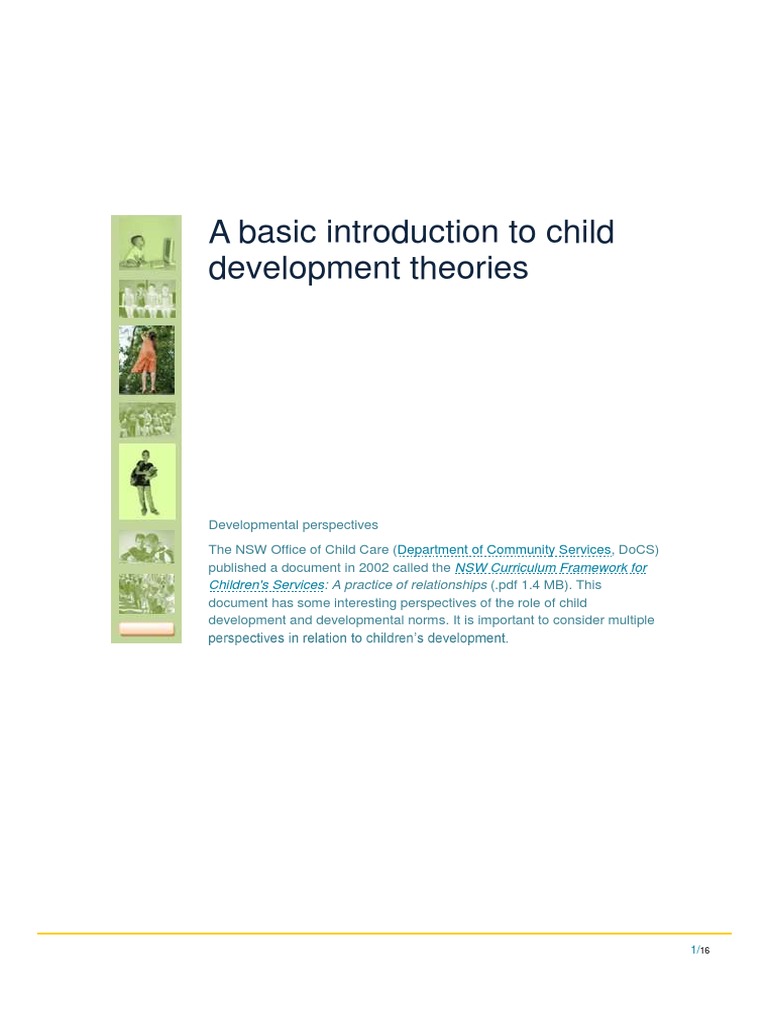Child Development Theories - Outline | Download Free PDF | Child ...