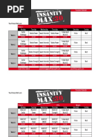 Insanity Max:30 Workout Calendar | PDF