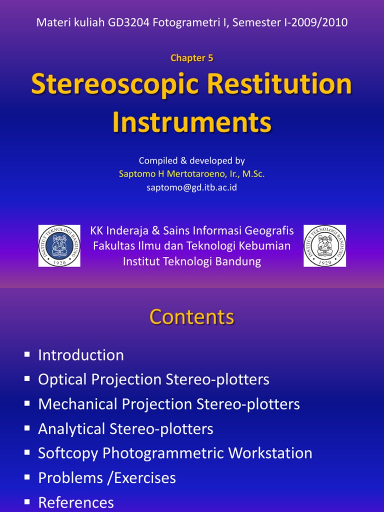 Stereo Plotter | PDF | Stereoscopy | Optics