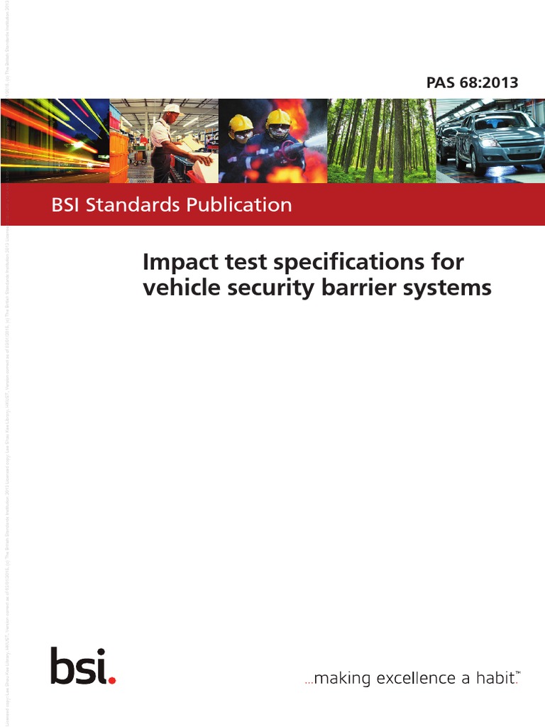 PAS 68 2013 Impact Test Specifications For Vehicle Security Barrier ...