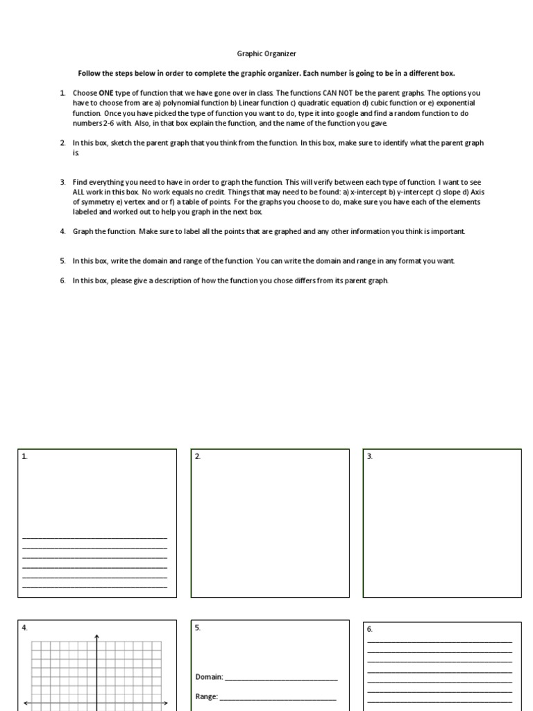 Functions Graphic Organizer Guide | PDF | Function (Mathematics ...
