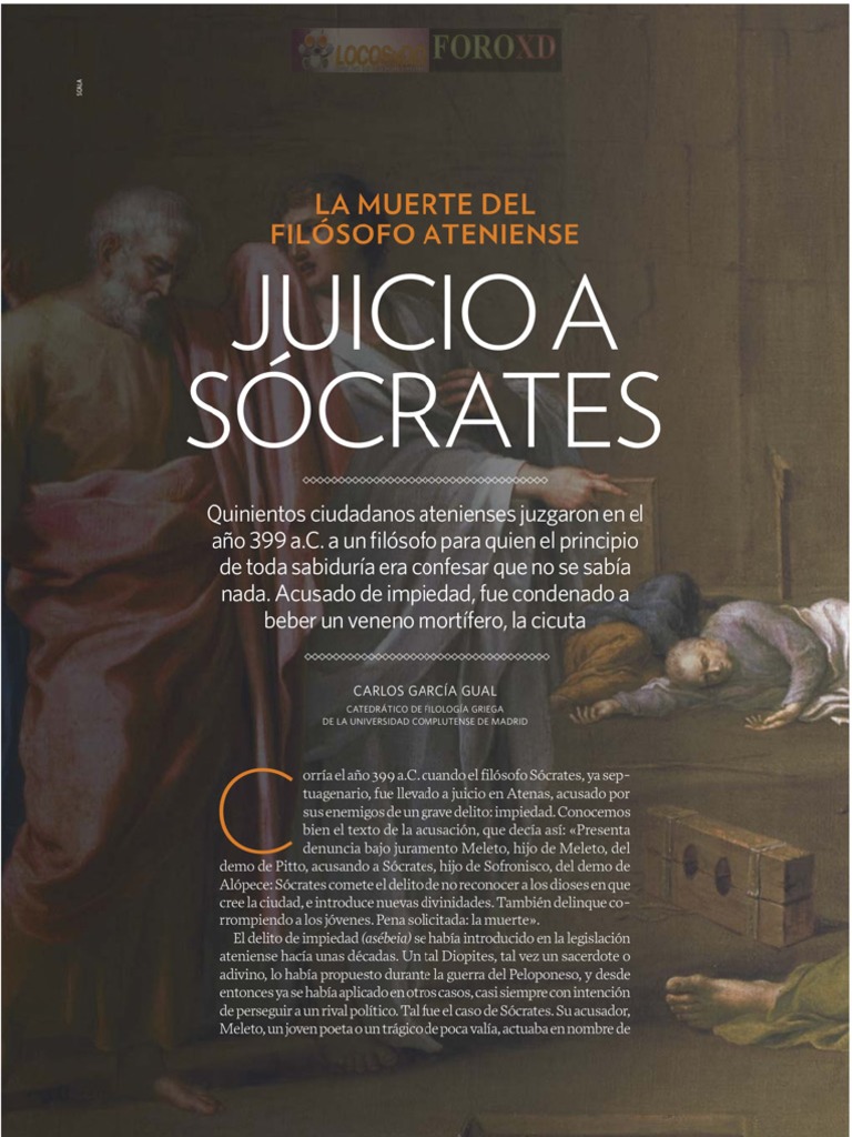 El Juicio de Sócrates. | PDF